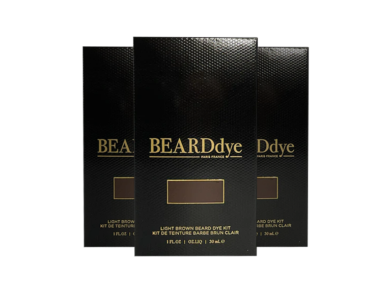 Get Premium Light Brown Beard Dye x 3 At Beard Dye Inc